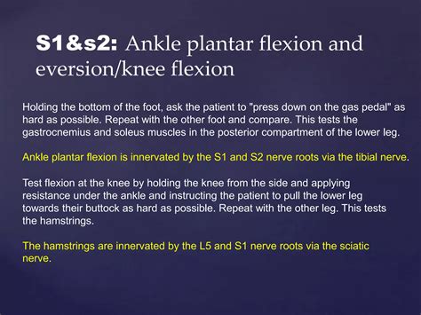 Special Test For Dermatomes And Myotomes Pptx