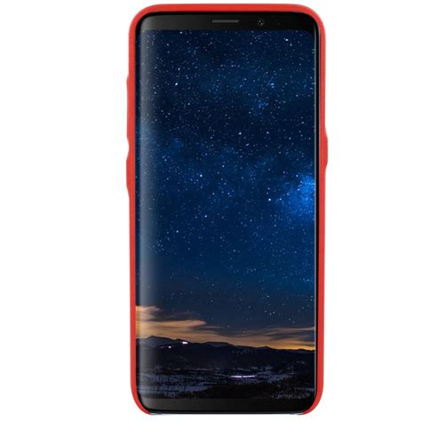 Coque Rigide Cuir Pu Pour Samsung S Rouge