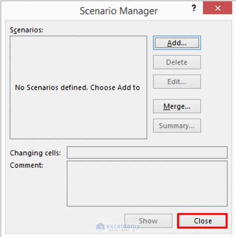 how to remove scenario manager in excel 2 easy ways