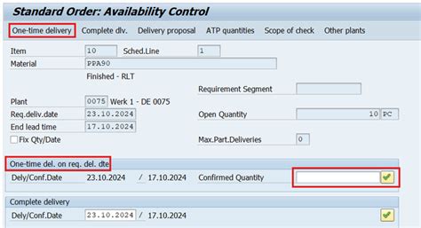 Backorder Processing Proposing Confirmation Date Sap Community