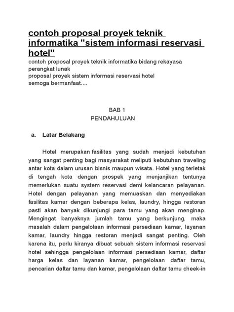 Proposal Proyek Wood Scribd Indo