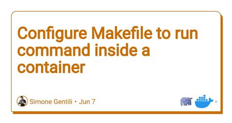 Configure Makefile To Run Command Inside A Container Php