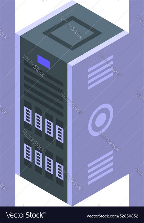 Authentication Server Icon Isometric Style Vector Image