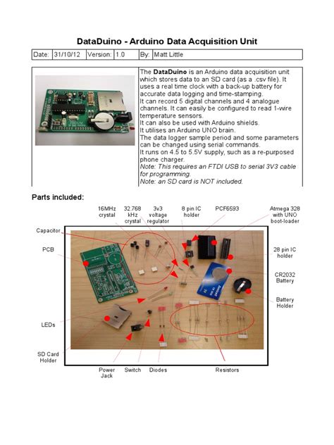 Daqunit Arduino Daq Instructions V1 Pdf Printed Circuit Board