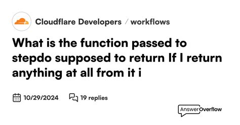What Is The Function Passed To `stepdo` Supposed To Return If I