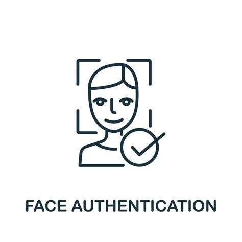 Face Authentication Icon From Authentication Collection Simple Line Element Face Authentication