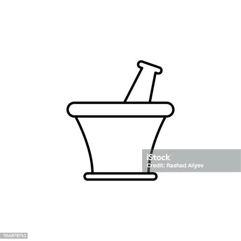 인도 박격포 아이콘입니다 인도 문화 아이콘의 요소입니다 웹 사이트 디자인 및 개발 앱 개발을 위한 얇은 라인 아이콘 프리미엄 아이콘 개념에 대한 스톡 벡터 아트 및 기타