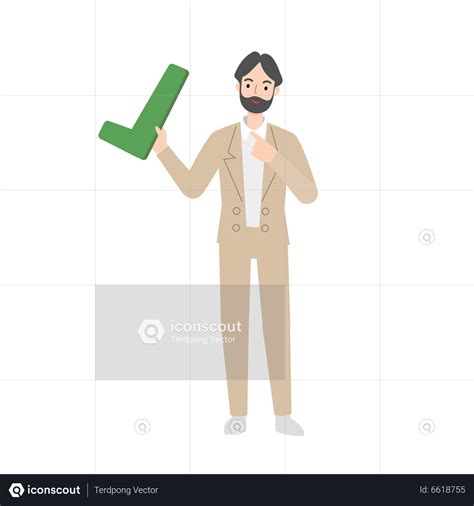 Man Holding Check Mark Animation By Terdpong Vector Lottiefiles
