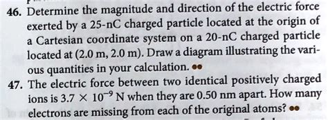 solved 7 46 determine the magnitude and direction of the electric