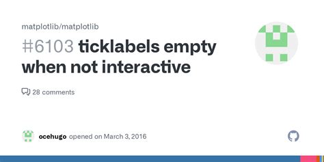 Ticklabels Empty When Not Interactive · Issue 6103 · Matplotlibmatplotlib · Github