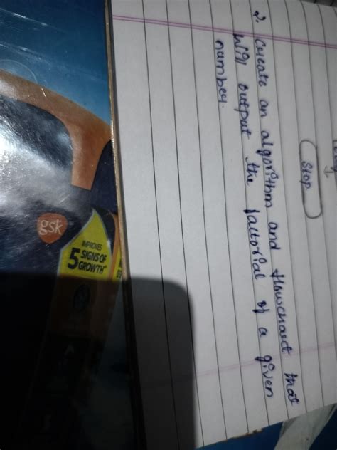 Write An Algorithm And Flowchart To Find The Factorial Of A Given Number