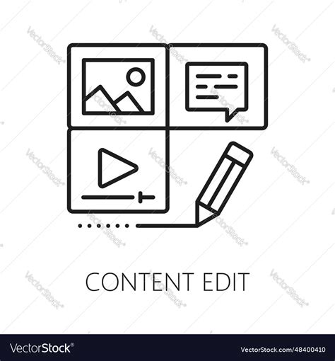 Content Edit Cms Management System Icon Royalty Free Vector