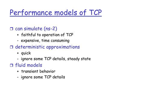 PPT Performance Models Of TCP PowerPoint Presentation Free Download ID