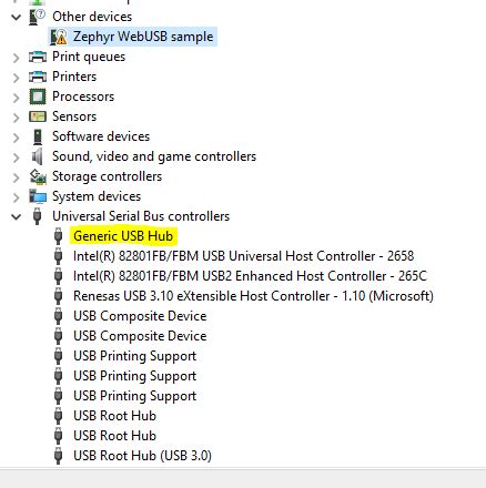Zephyr The USB Driver Issue Of WebUSB Example Nordic Q A Nordic