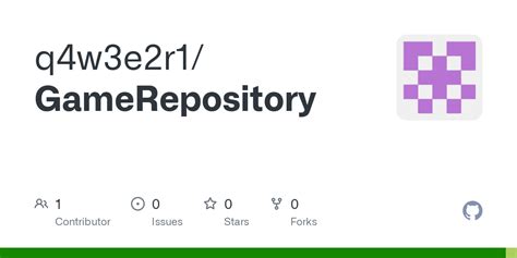 GitHub Q W E R GameRepository