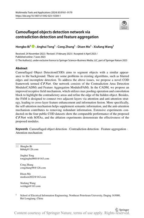 Camouflaged Objects Detection Network Via Contradiction Detection And