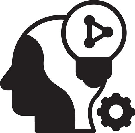 Artificial Intelligence Icon Symbol Vector Image Illustration Of The Brain Robot Learning Human