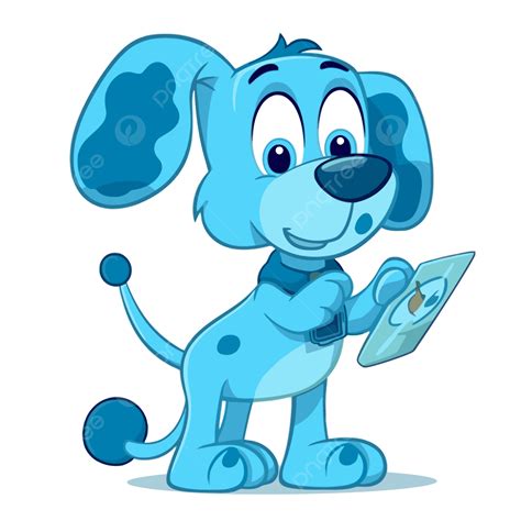 파란색의 단서 클립 아트 만화를 읽는 동안 봉투를 들고 파란색 개 캐릭터 벡터 블루의 단서 클립 아트 만화 Png 일러스트 및 벡터 에 대한 무료 다운로드 Pngtree
