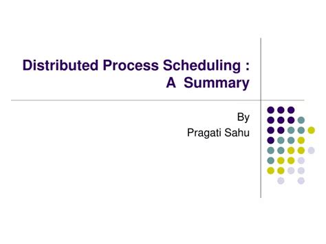 PPT Distributed Process Scheduling A Summary PowerPoint