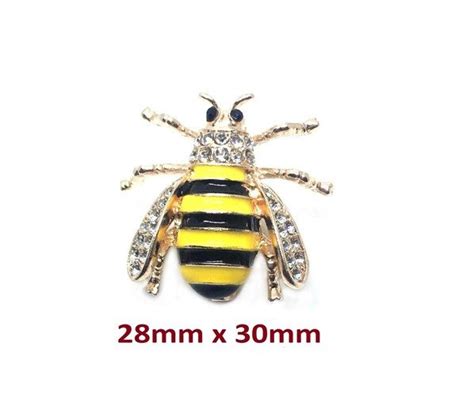 Bee Enamel Brooch Finox