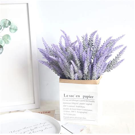 Романтика Прованс украшения Лаванда цветок шелк искусственный цветы волокно декор декоративные