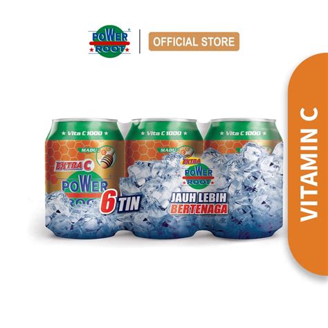 Power Root Extra Honey With Vitamin C 250ml X 6 Cans Shopee Malaysia
