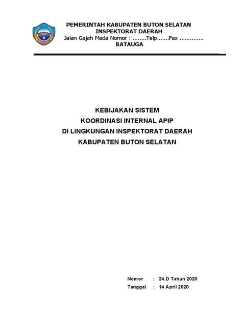 Kebijakan Komunikasi Internal Apip Pdf