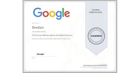 Devdutt Kumar On Linkedin Completion Certificate For It Security