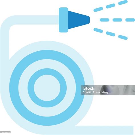 Pvc 정원 수도관 벡터 아이콘 디자인 하우스키핑 기호 사무실 관리인 기호 포터 또는 클렌저 장비 스톡 일러스트레이션 호스 릴 개념 관개 장비에 대한 스톡 벡터 아트 및