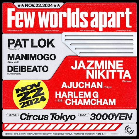 Few Worlds Apart With Pat Lok And Jazmine Nikitta At Circus Tokyo Tokyo