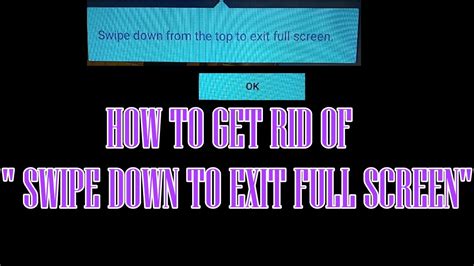 🚀how To Disable Swipe Down From The Top To Exit Full Youtube
