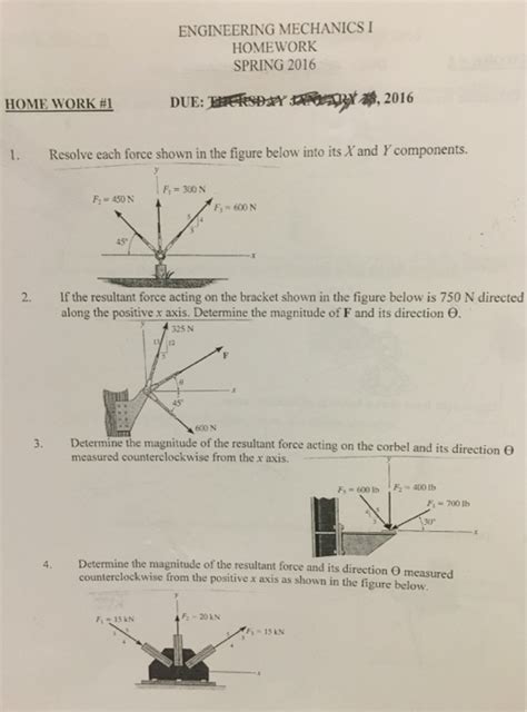 Solved Resolve Each Force Shown In The Figure Below Into Its Chegg