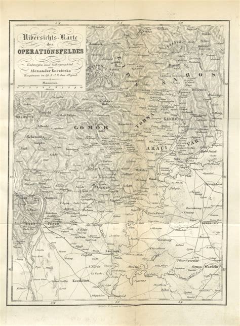 Map From Die Winter Campagne Des Graf Schlick Schen Armeekorps 1848