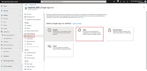 Azure SSO Setup Capacity Support