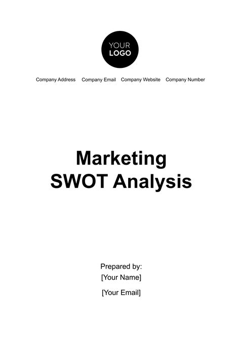 Free Marketing Swot Analysis Template To Edit Online