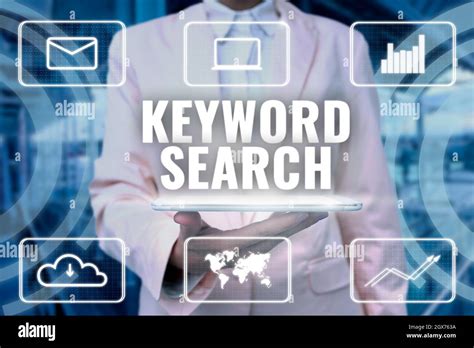 Hand Writing Sign Keyword Search Business Concept Using Word Or Term