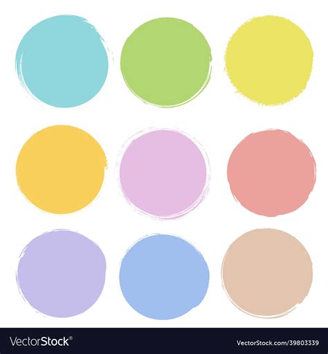 Pastel Blobs Big Set Isolated White Background Vector Image