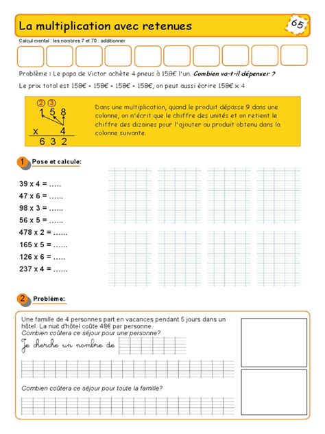 Compter Calculer Ce1 Cahier 4 Pdf