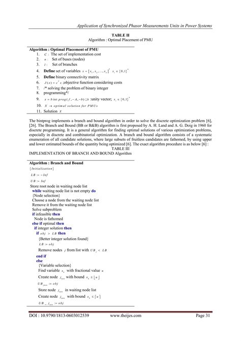 Application Of Synchronized Phasor Measurements Units In Power Systems
