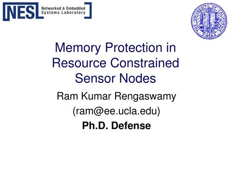 ppt memory protection in resource constrained sensor nodes powerpoint