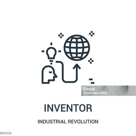 산업 혁명 컬렉션에서 Inventor 아이콘 벡터입니다 얇은 선 발명가 개요 아이콘 벡터 일러스트 레이 션입니다 발명가에 대한 스톡 벡터 아트 및 기타 이미지 Istock