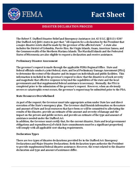 Dad Disaster Declaration The Robert T Stafford Disaster Relief And