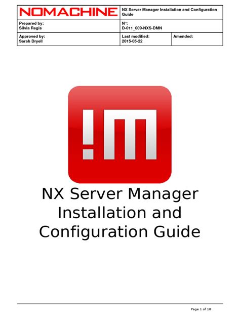 nx server manager installation and configuration guide pdf world wide web internet and web