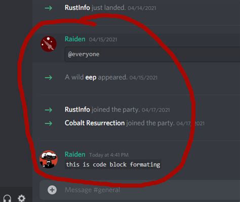 Umod Show Messages In Code Blocks Discord Core Community