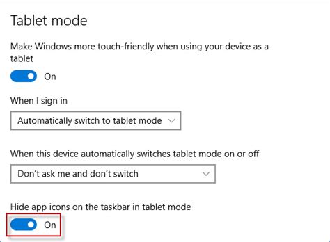 How To Enable Disable Tablet Mode In Windows