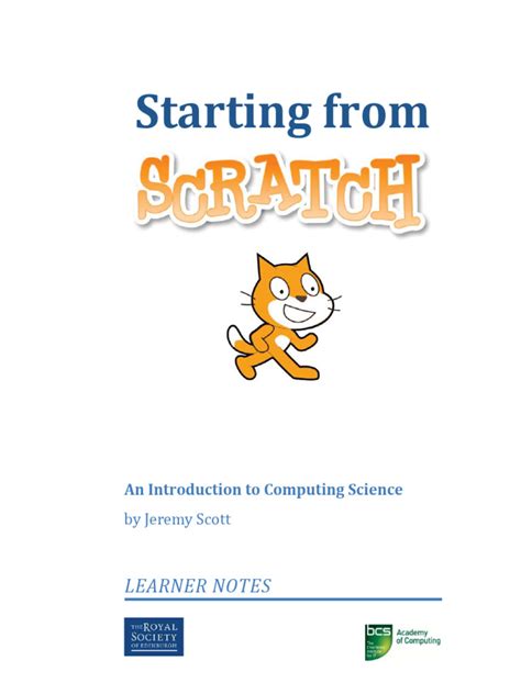 Starting From Scratch An Introduction To Computing Science Story Time Pdf Scratch
