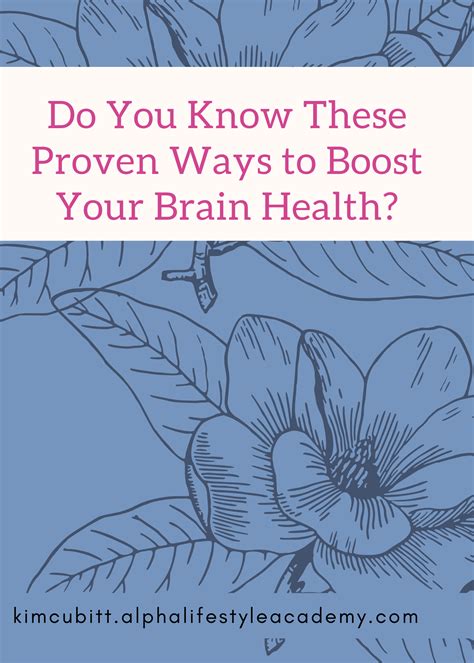 Proven Ways To Boost Your Brain Health Alpha Lifestyle Academy LLC