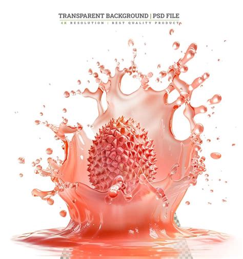 Premium Psd Fresh Raspberry With Milk Splash