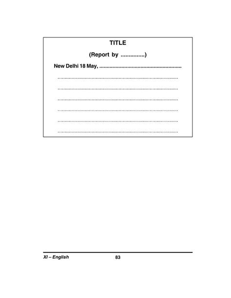 Brilliant Report Writing Format Isc Class 11 How To Write A Curtin