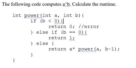 Solved The Following Code Computes A B Calculate The